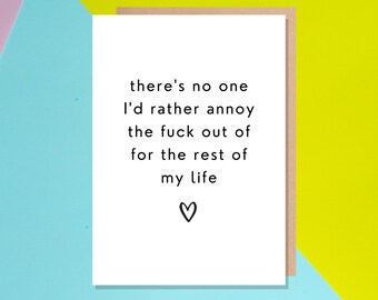 Snarky Love Card | Etsy