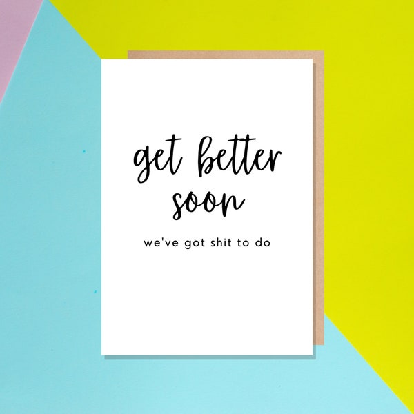 Rude Get Well Card - Etsy