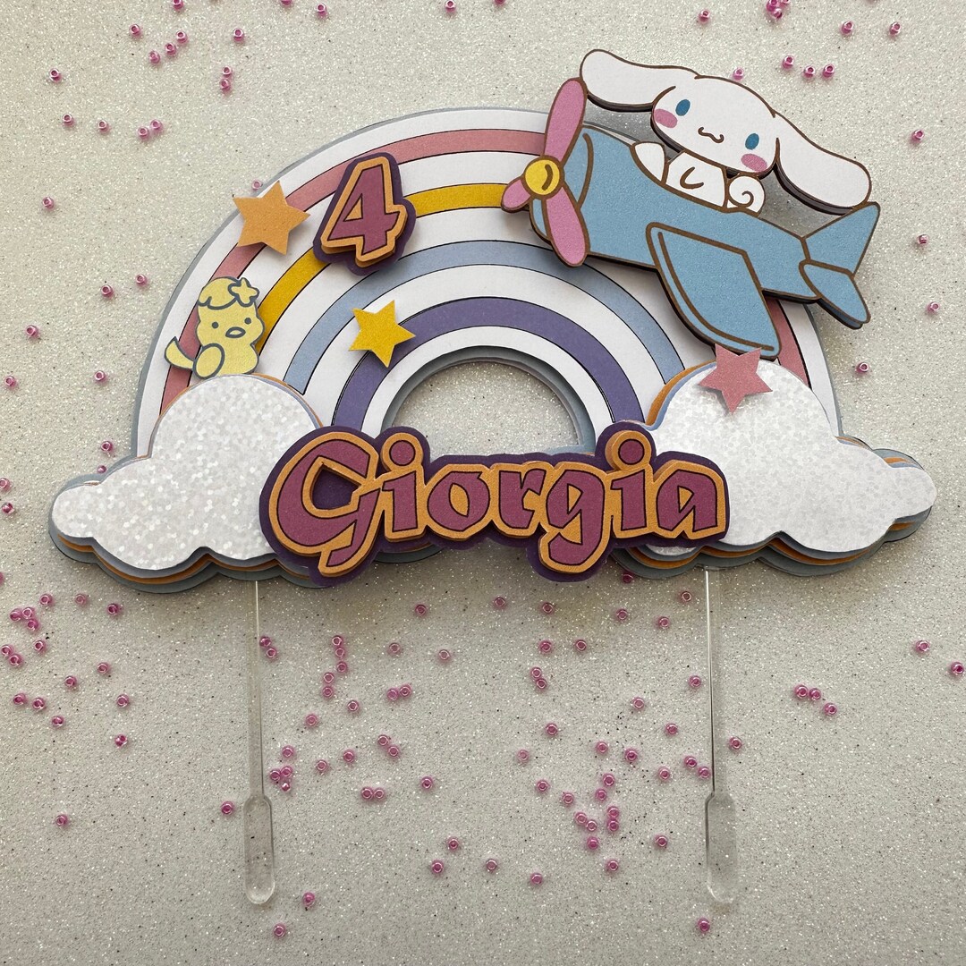 Cinnamoroll Cake Topper Customizable Party Handmade Birthday Cake ...