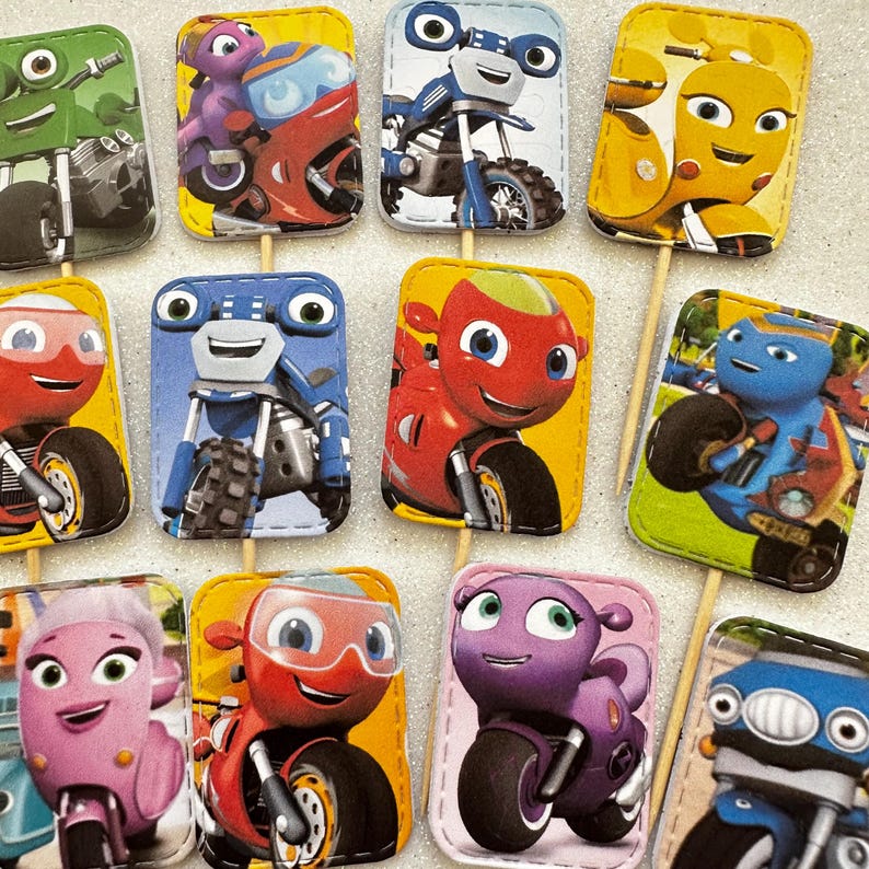 Cupcake Toppers Ricky Zoom Party Handmade Birthday Decorations - Etsy