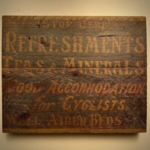 Vintage Wooden Advertising Sign - Etsy UK