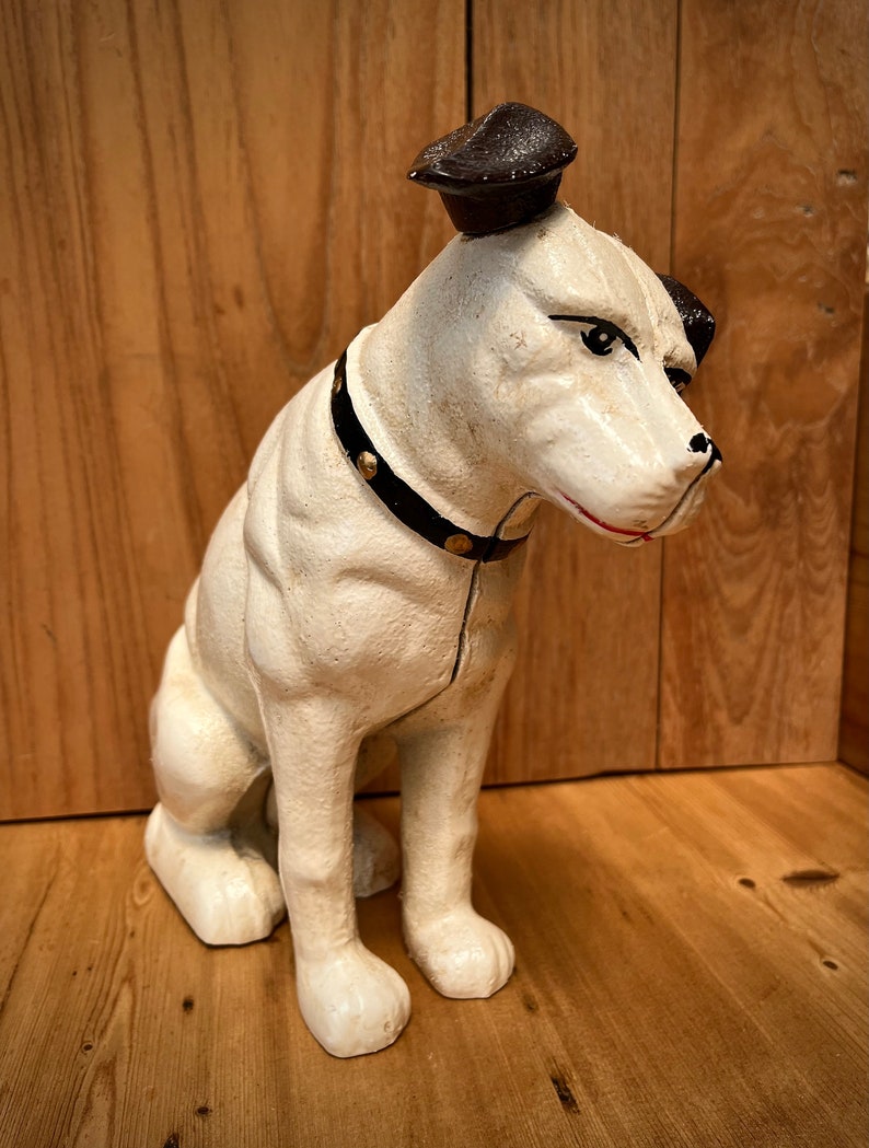 Antique Style HMV Fox Terrier Cast Iron Money Box - Etsy