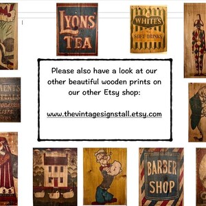 Vintage Wooden Advertising Sign - Etsy UK