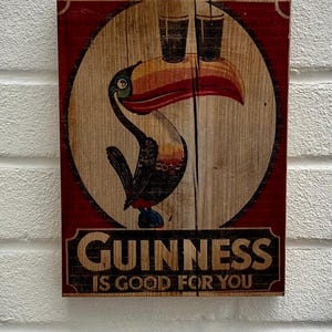 Rustic Original Style Wooden Guinness Sign - Etsy UK