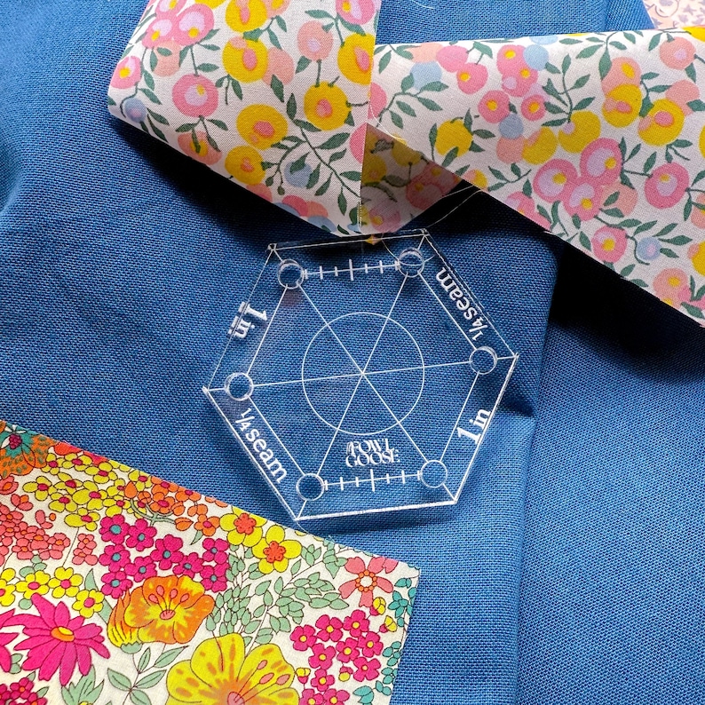 Diamond 5 Point 72 Degree Acrylic EPP Template: 1/4 & 3/8 Seam ...