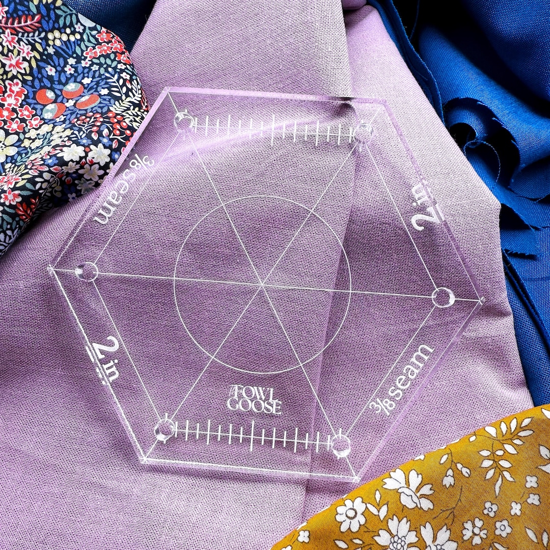 Hexagon Acrylic Template for EPP | Acrylic for Hexies 1/4 and 3/8 Seam ...