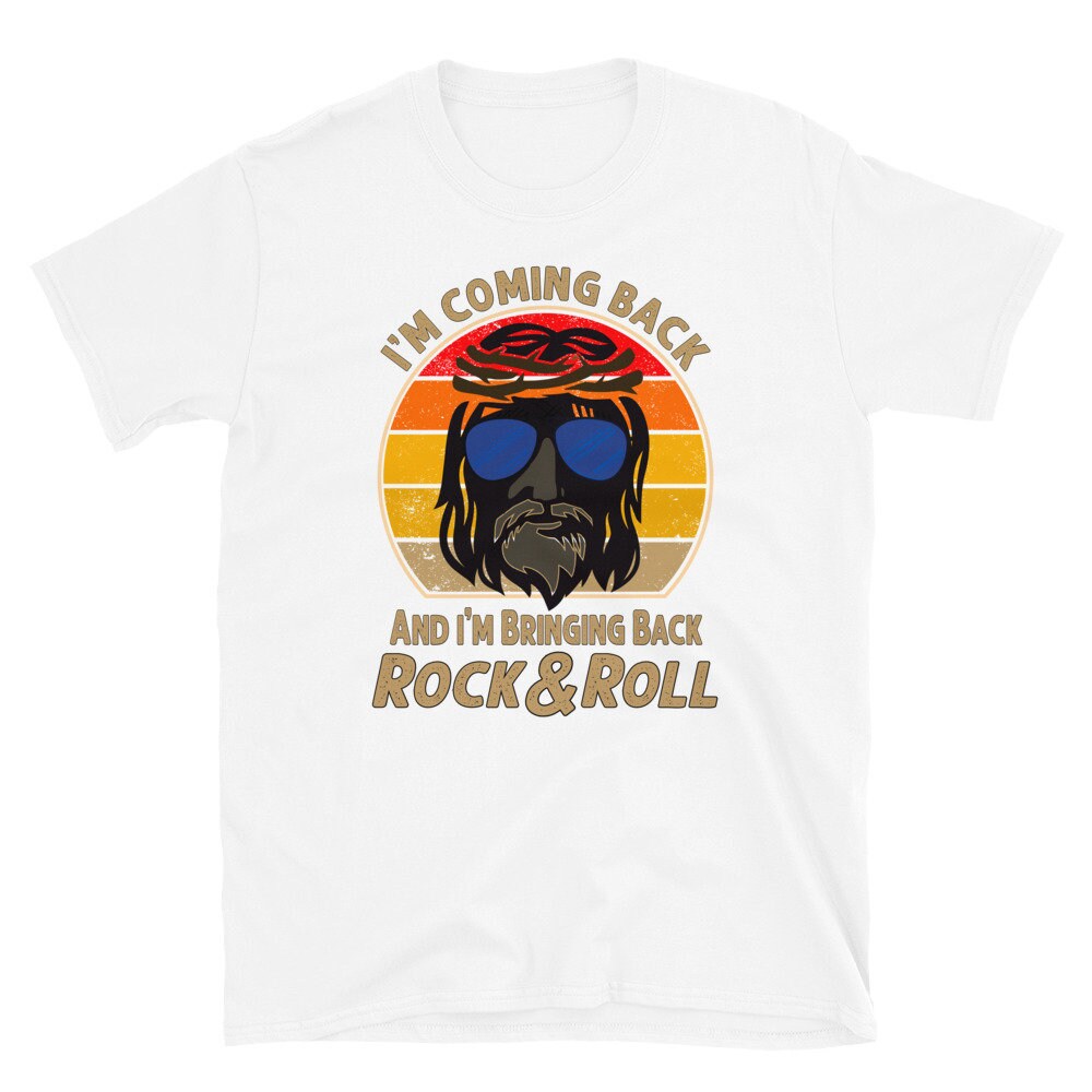 Jesus Rock and Roll T-shirt - Jesus Rocks With Blue Sunglasses on This ...
