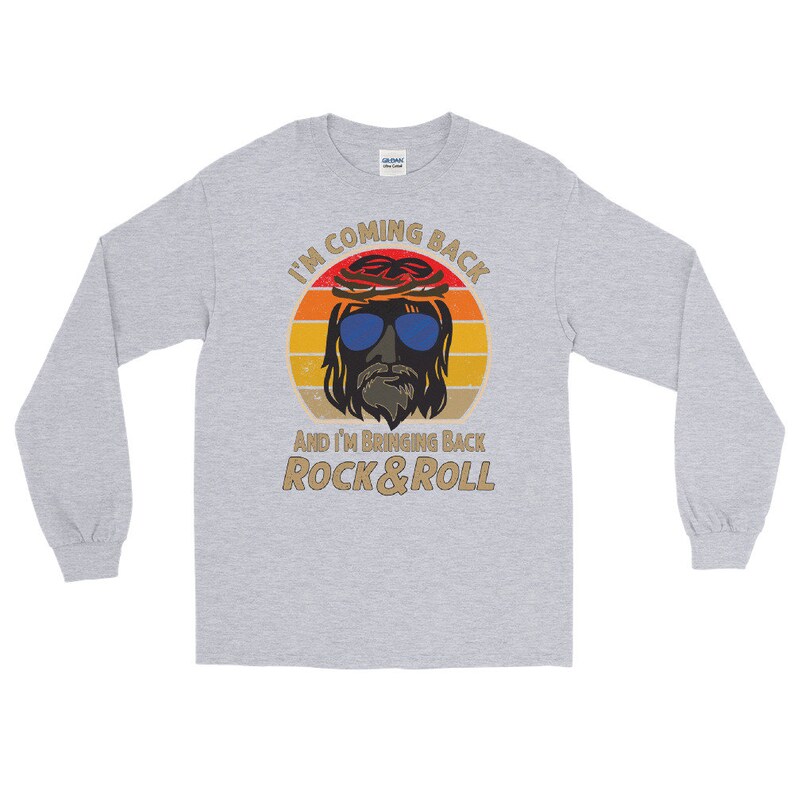 Long Sleeve Jesus Rock and Roll T-shirt - Jesus Classic Rock Shirt, I ...