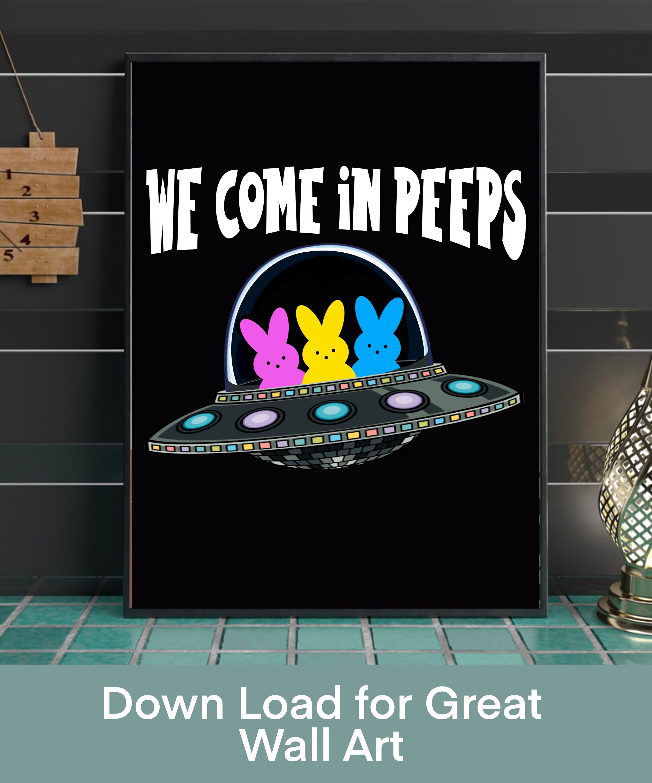 Peeps Easter Day Shirt | 3 Peeps in Flying Saucer | Svg Png Instant ...