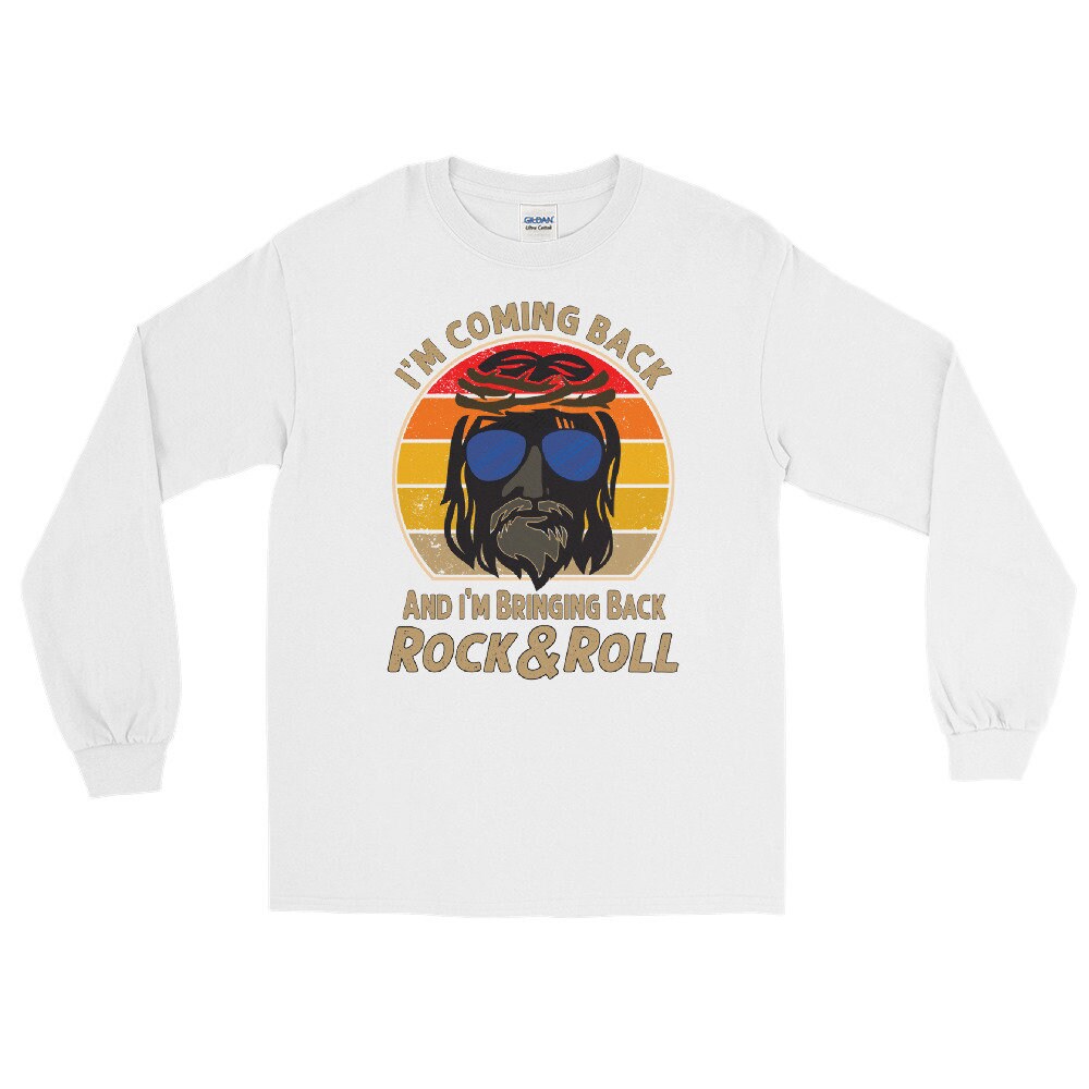 Long Sleeve Jesus Rock and Roll T-shirt - Jesus Classic Rock Shirt, I ...