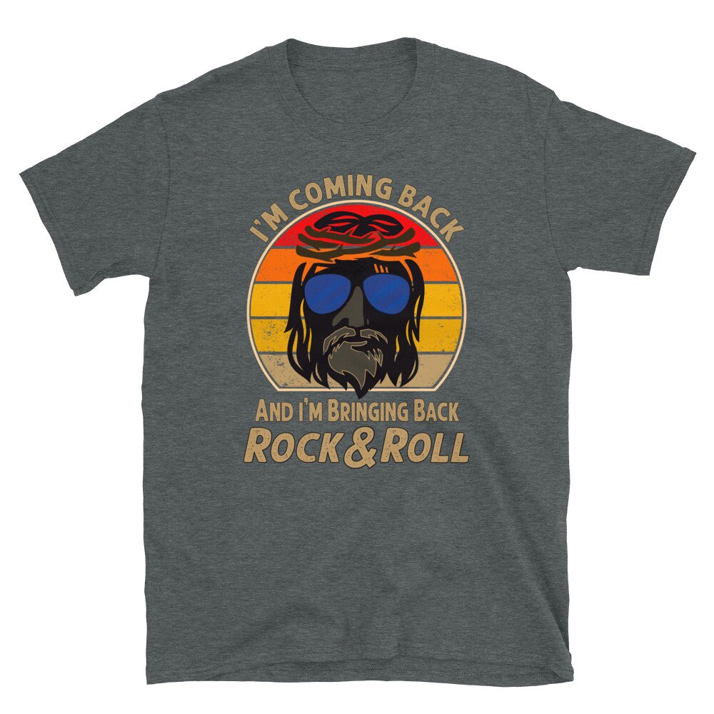 Jesus Rock and Roll T-shirt - Jesus Rocks With Blue Sunglasses on This ...