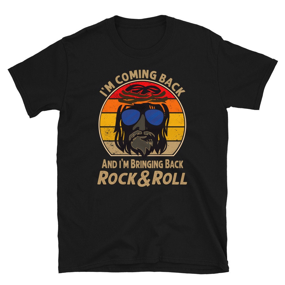 Jesus Rock and Roll T-shirt - Jesus Rocks With Blue Sunglasses on This ...