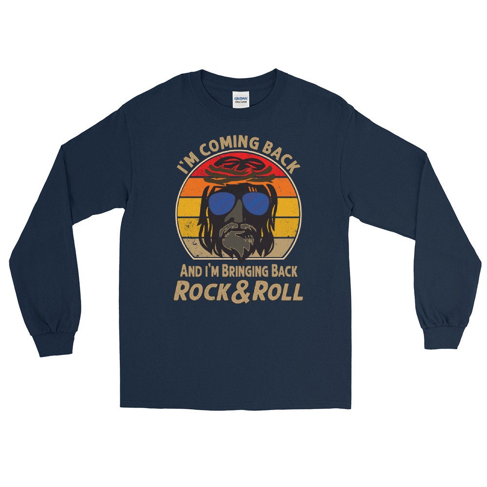 Long Sleeve Jesus Rock and Roll T-shirt - Jesus Classic Rock Shirt, I ...