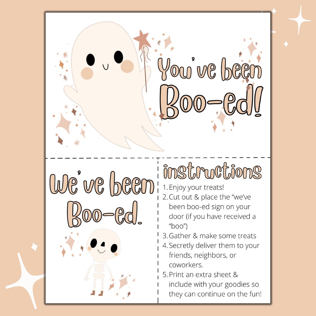 Youve Been Booed Halloween Printable - Etsy