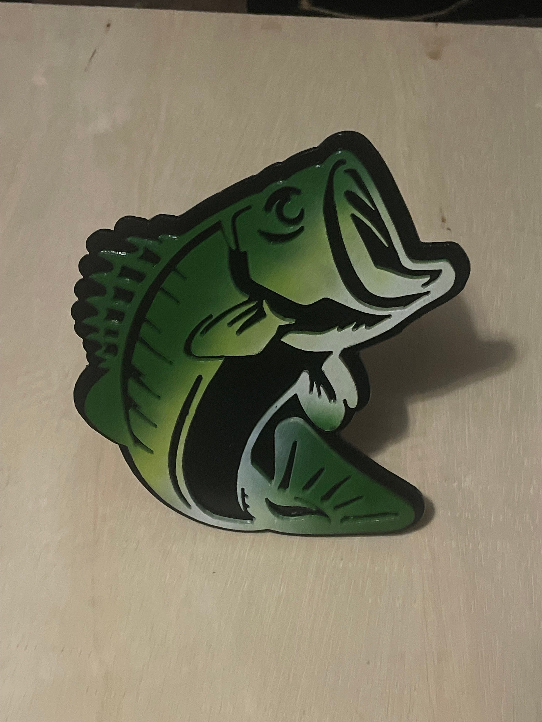 Bass Fish Metal Receiver Hitch Cover 2 Tube. - Etsy