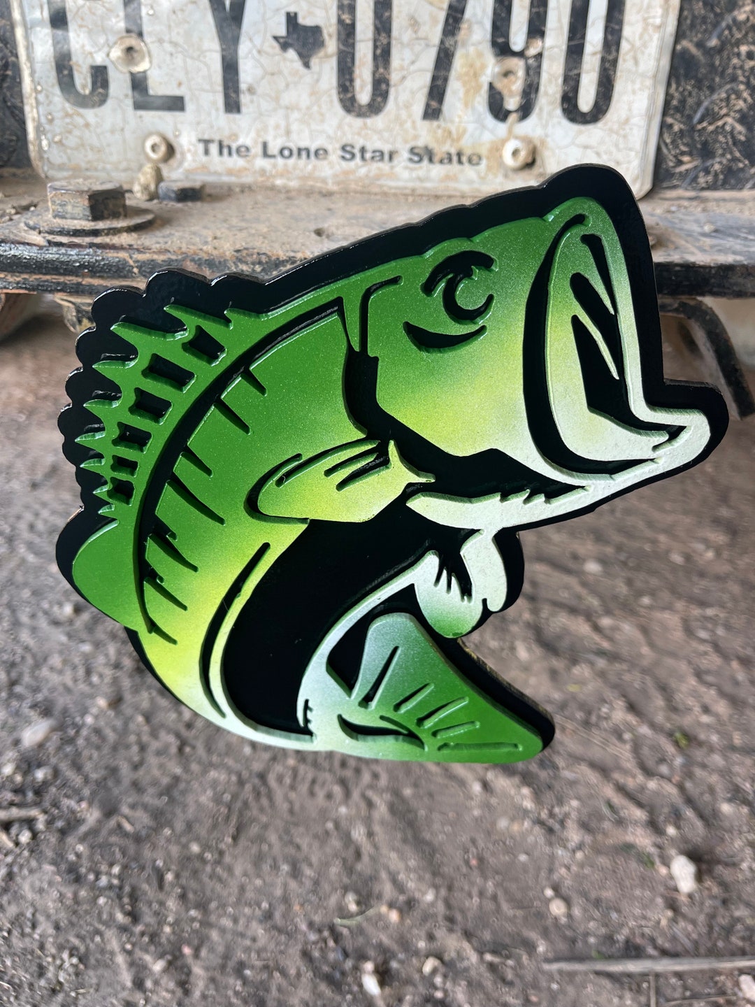 Bass Fish Metal Receiver Hitch Cover 2 Tube. - Etsy