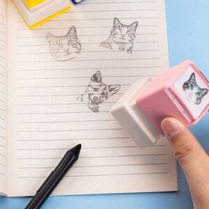 Custom Pet Head Portrait Stamp, Custom Cat & Dog Stamp From Photo ...