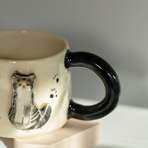 Handcrafted Custom Cat Mug Personalized Ceramic Mug for Cat Lovers Cat ...