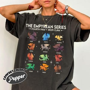 Fourth Wing Cats Comfort Colors Shirt, Fantasy Cat Shirt, Basgiath War ...