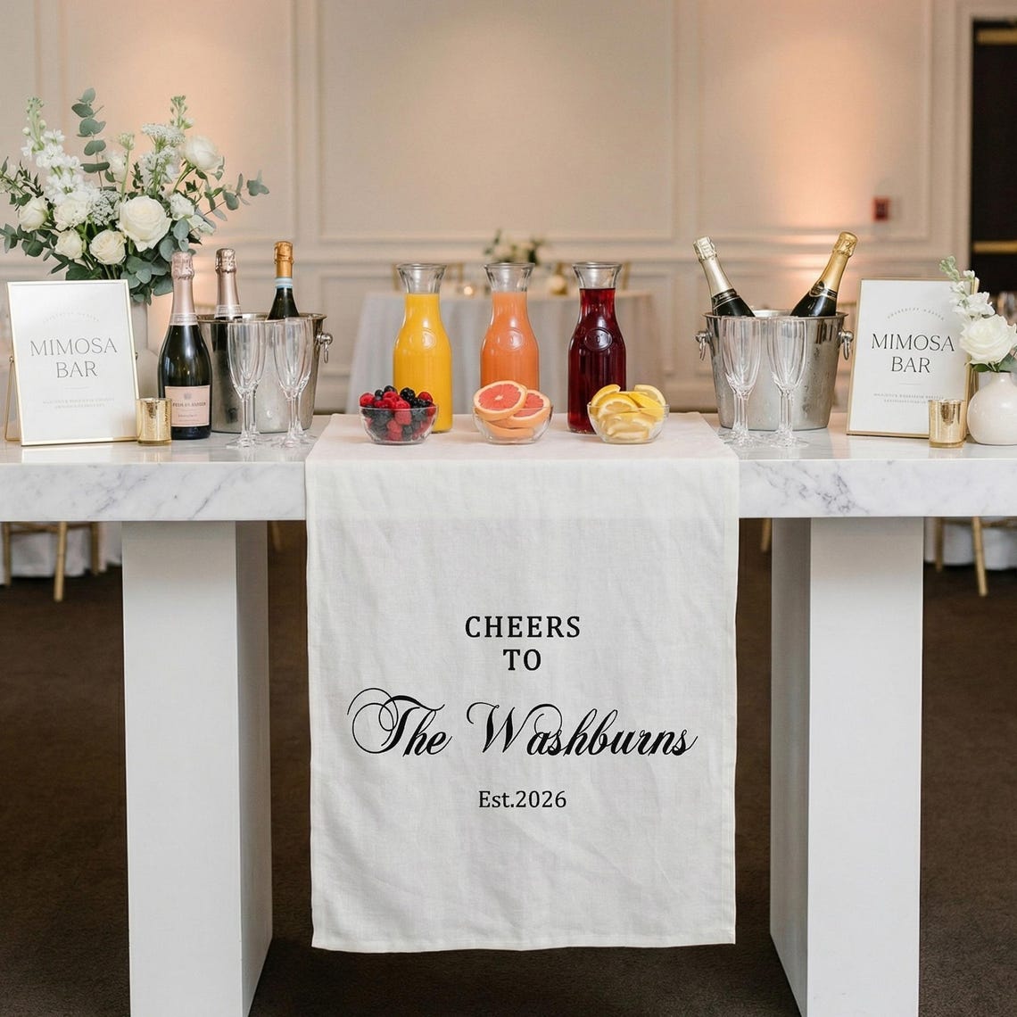 Personalized Linen Bar or Event Sign, Linen Cotton, Wedding, Birthday ...