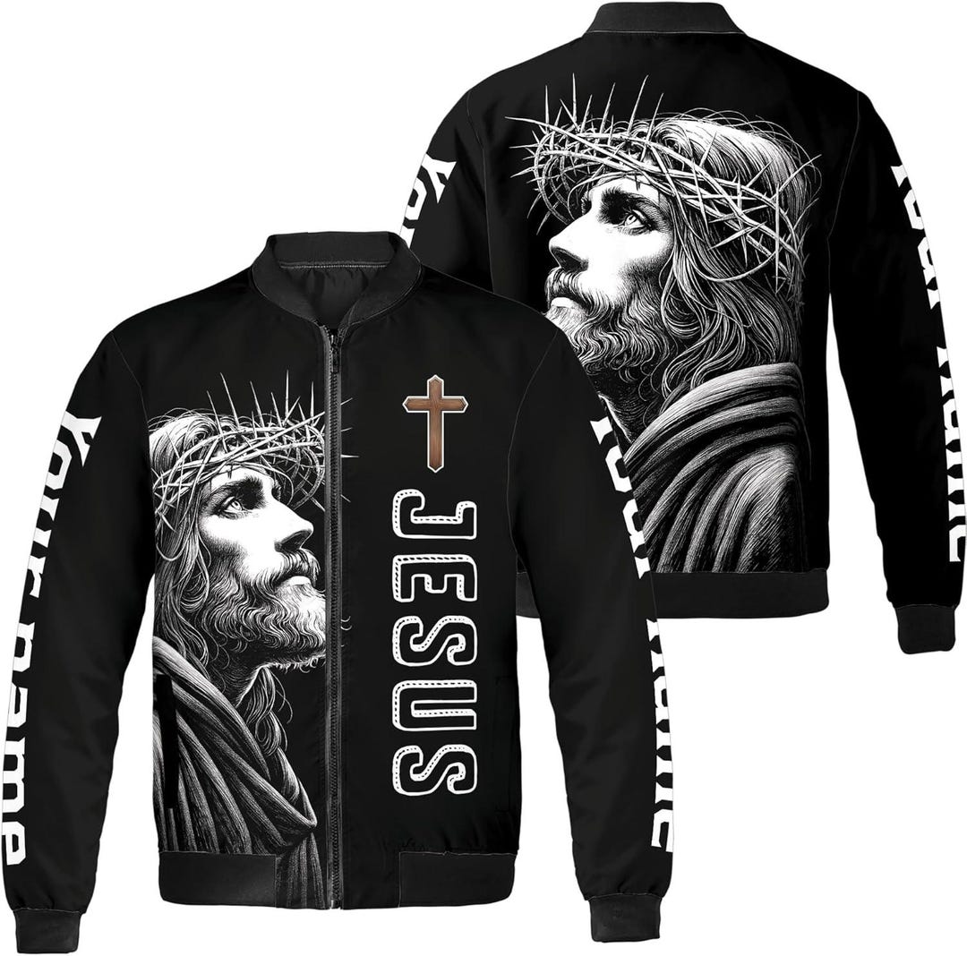 Personalized Jesus Christian All-over Print Bomber Jacket – Custom ...