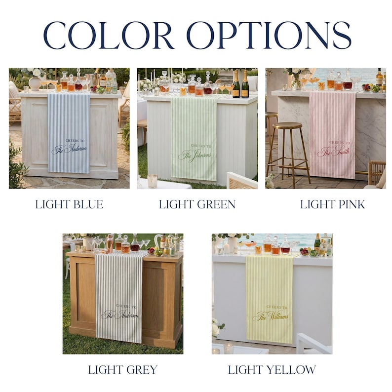 Personalized Linen Striped Bar or Event Sign, Custom Wedding Welcome ...