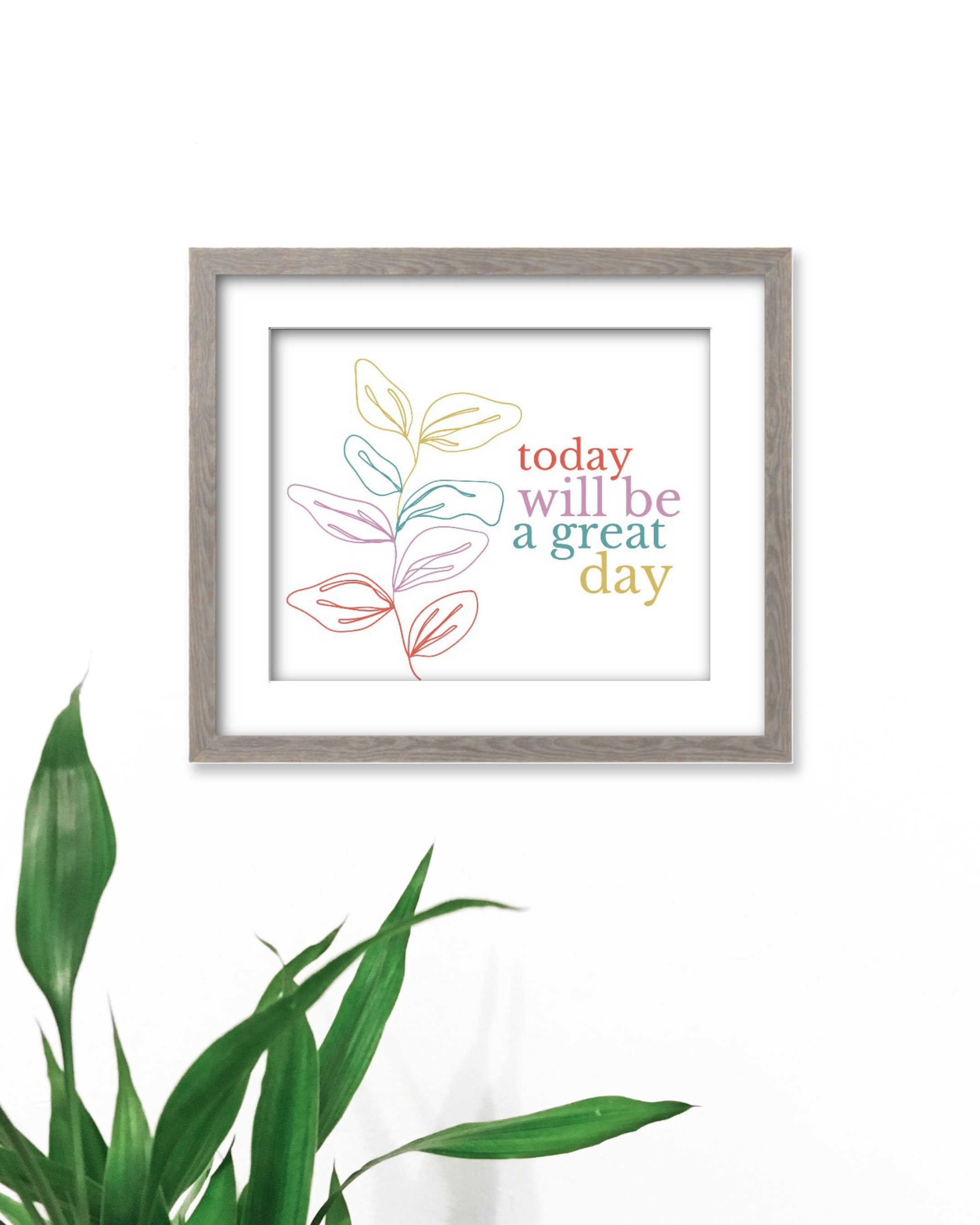 POSITIVE AFFIRMATIONS Print/dorm Room Wall Decor/motivational Quote/kid ...