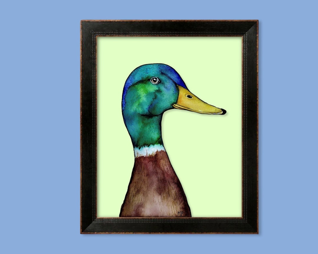 MALLARD DUCK Print/nursery Art/gallery Wall Prints/gift for Animal ...
