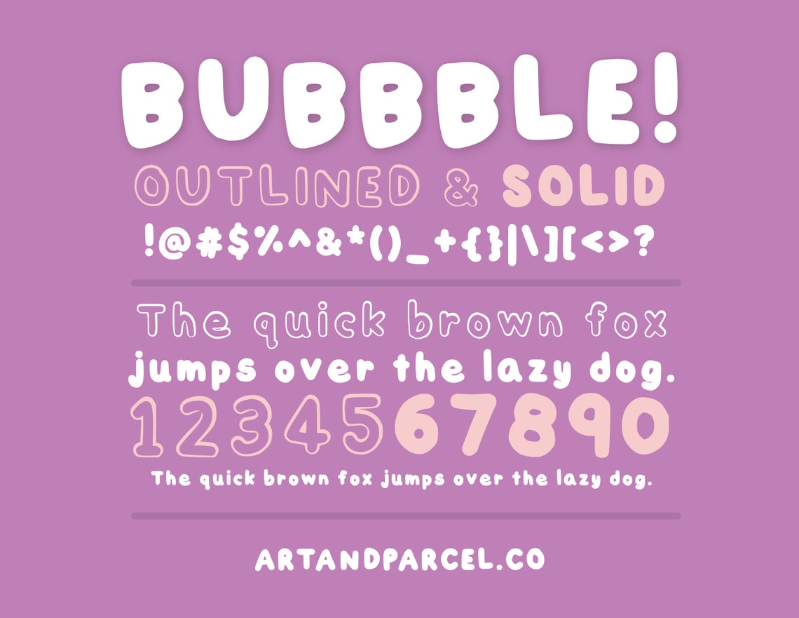 Bubbble Font - Etsy