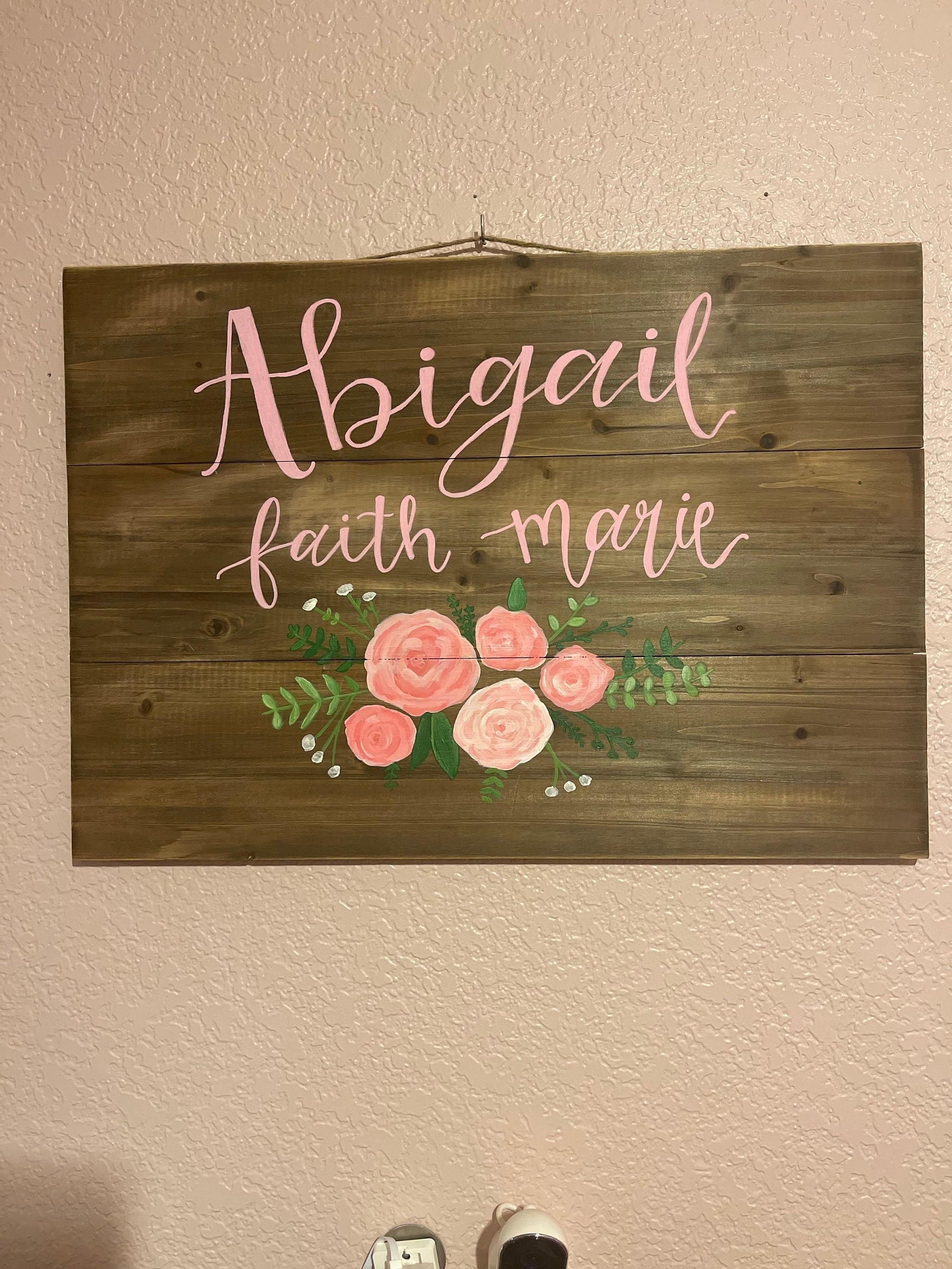 Custom hand painted name sign | Etsy