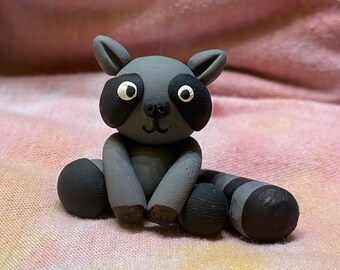 Polymer Clay Raccoon | Etsy