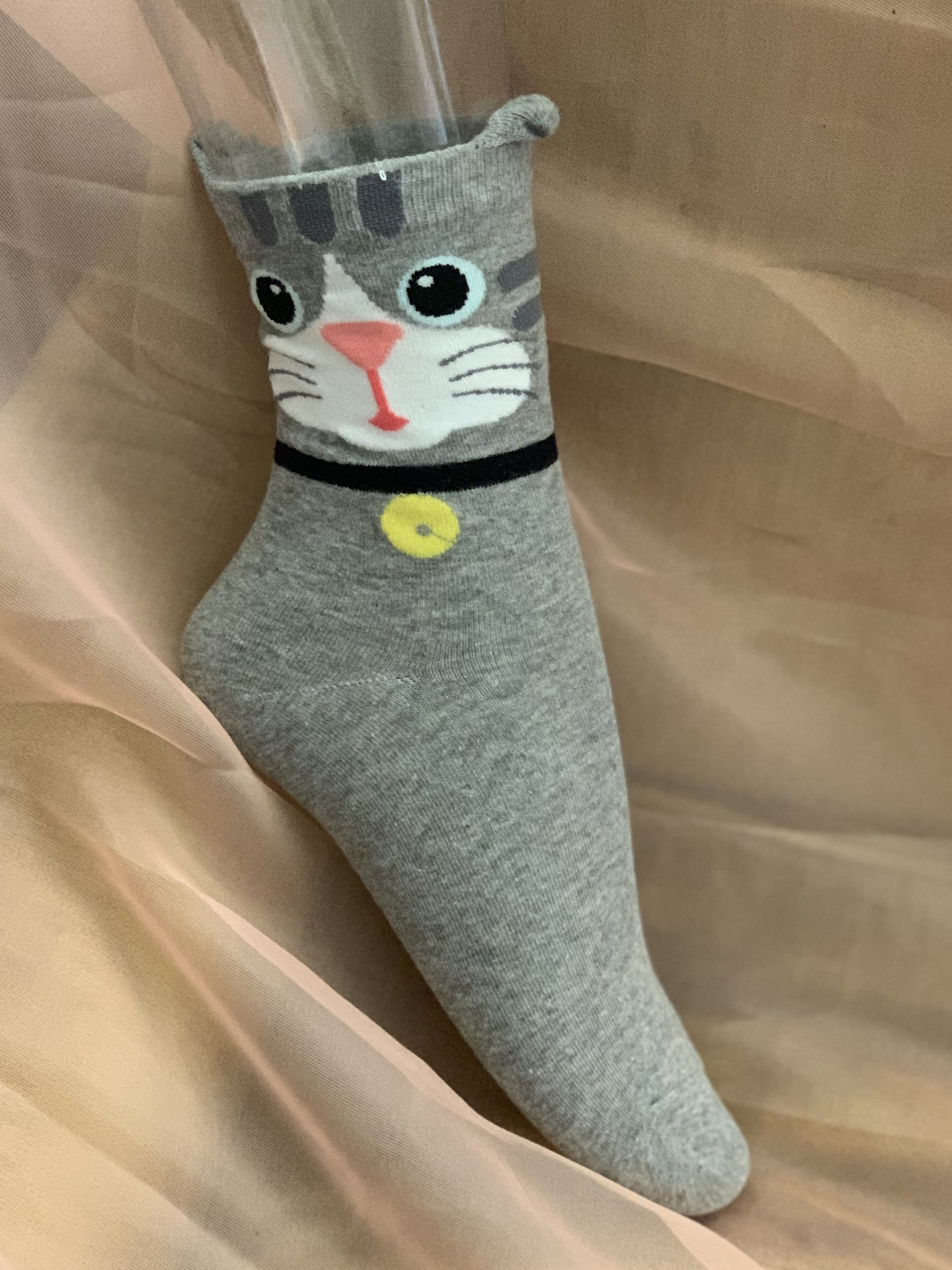 Cat Lover Gray Socks | Etsy
