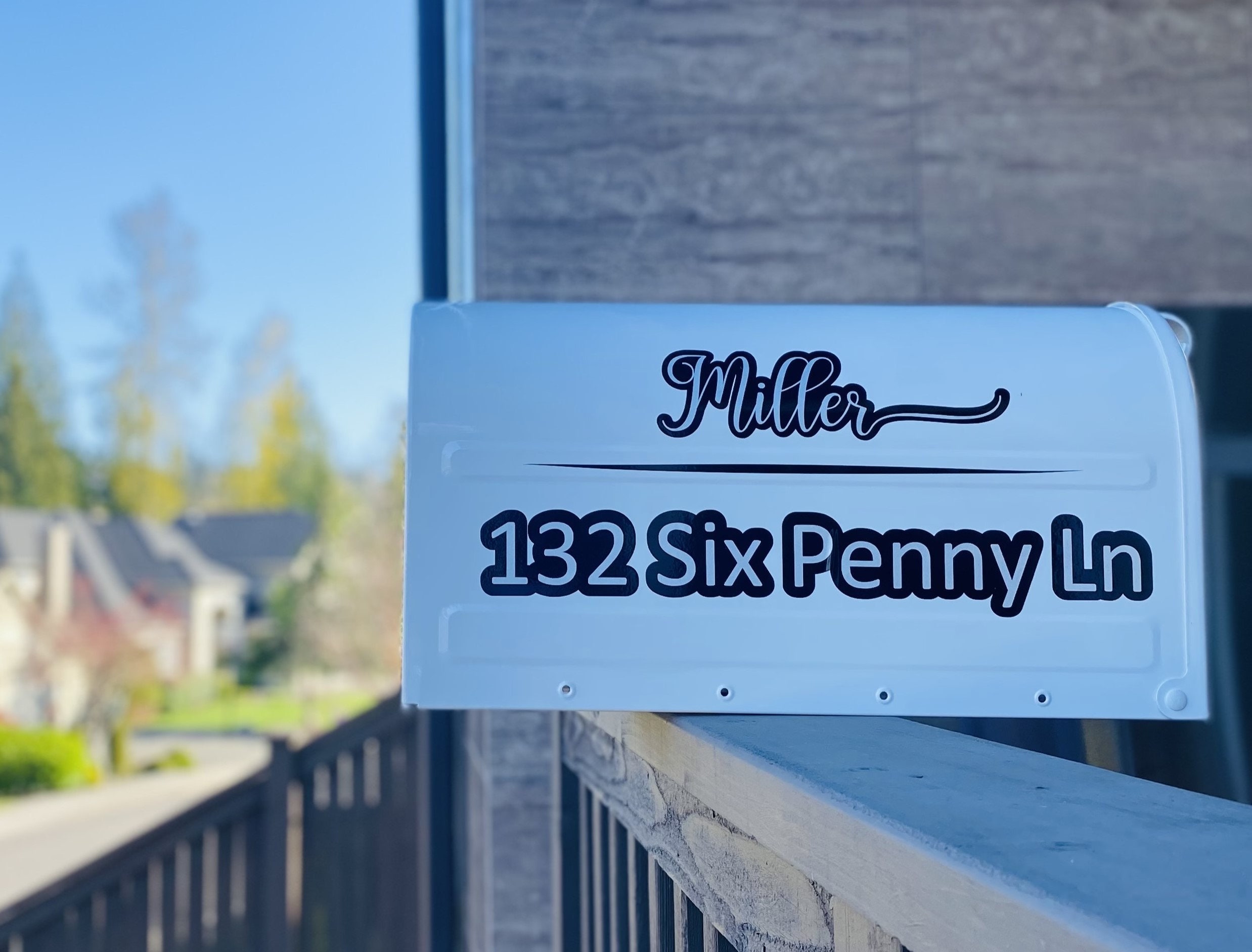 REFLECTIVE MAILBOX NUMBERS, Mailbox Decal, Custom Vinyl Lettering ...