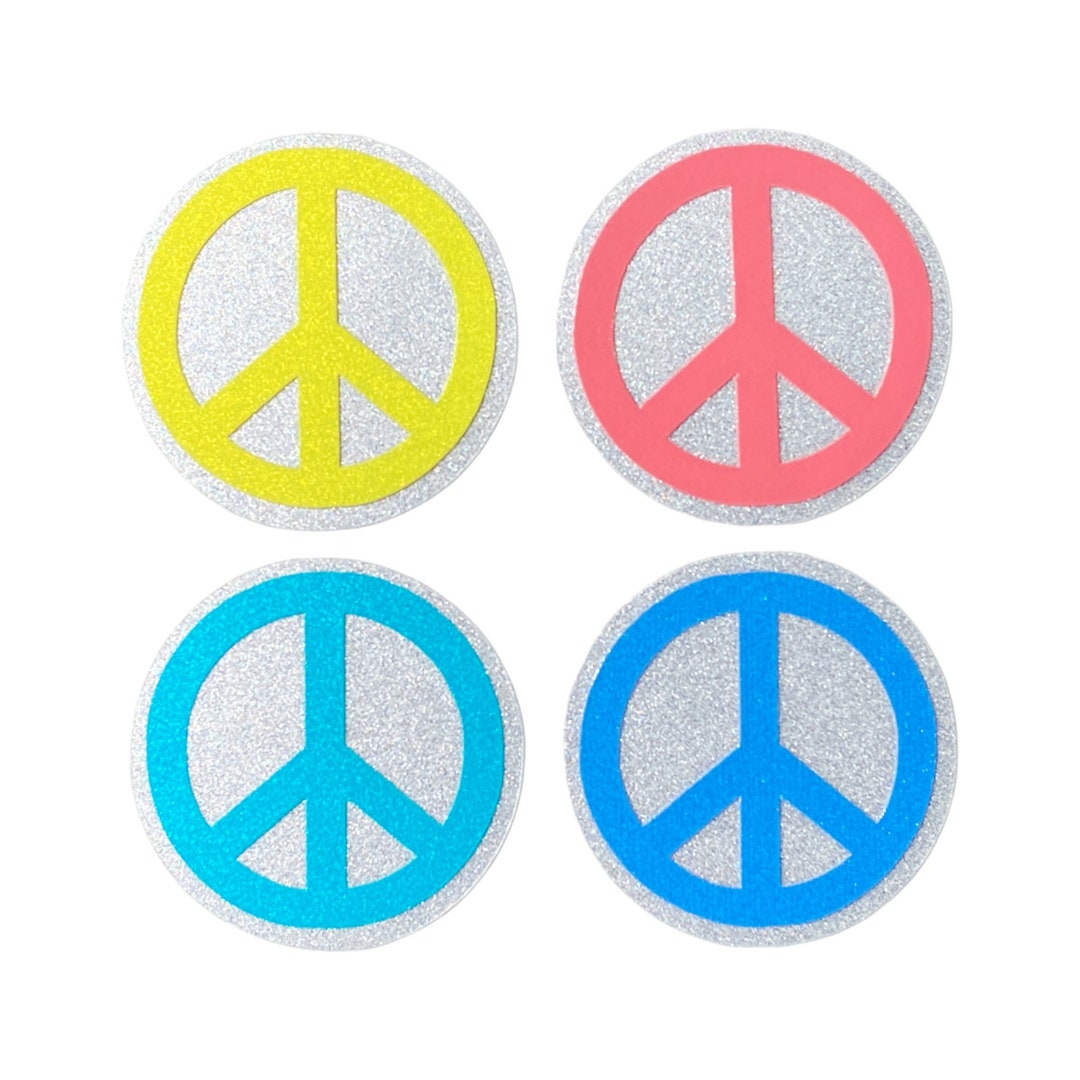 PEACE SIGN REFLECTIVE Decal, Bike Frame Decal, Reflective Helmet Decal ...