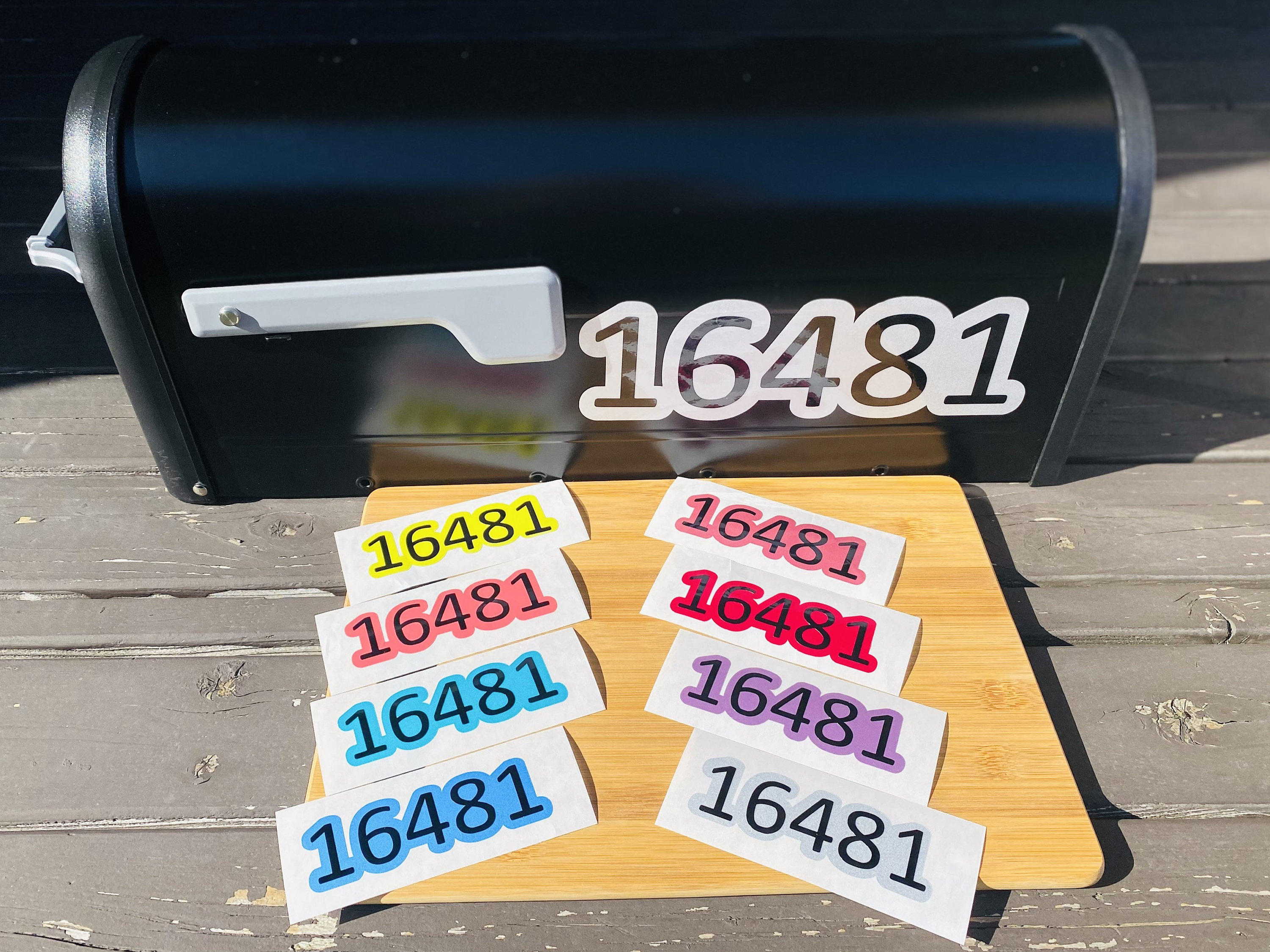 REFLECTIVE MAILBOX NUMBERS, Mailbox Decal, Custom Vinyl Lettering ...