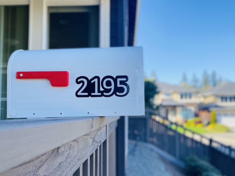 REFLECTIVE MAILBOX NUMBERS, Mailbox Decal, Custom Vinyl Lettering ...