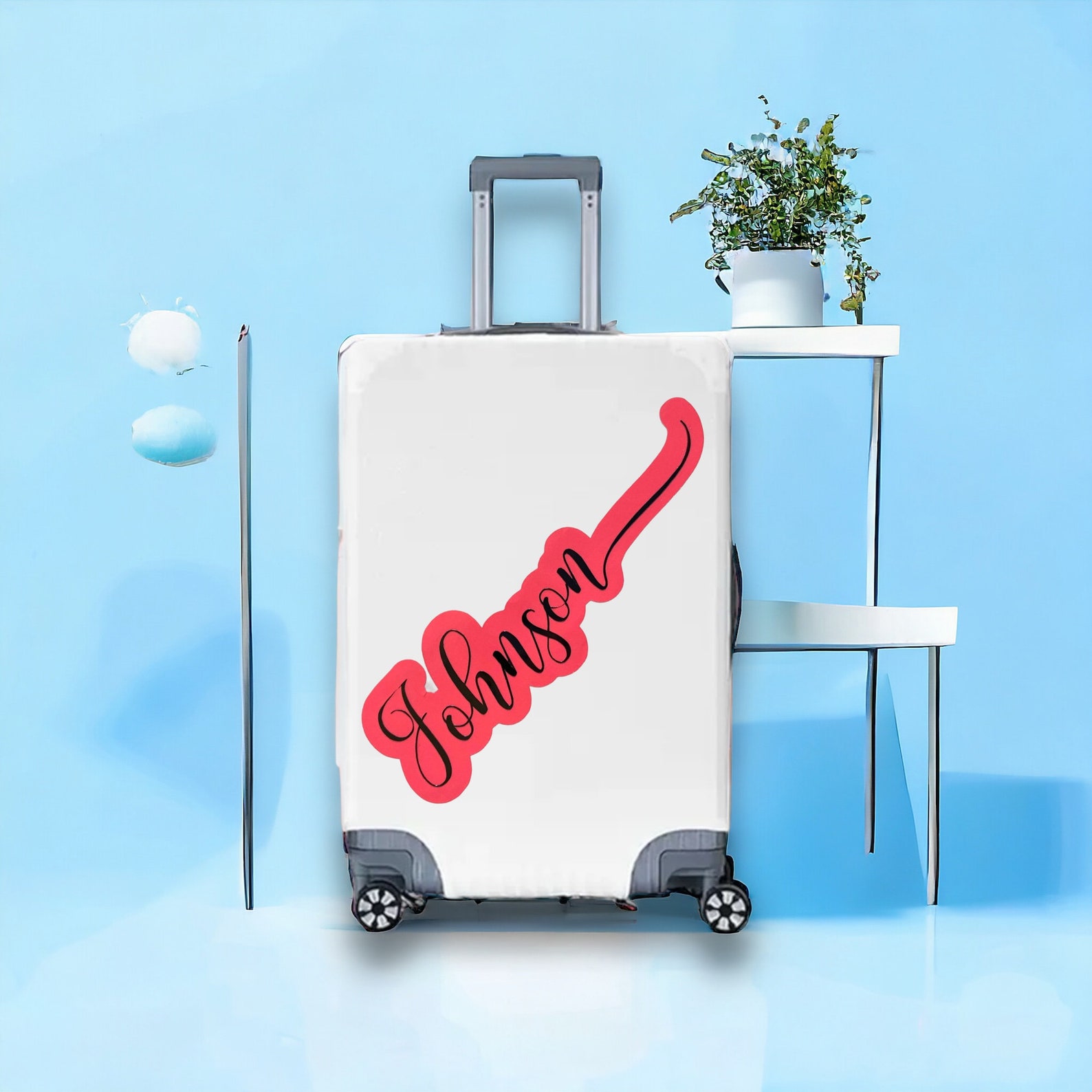 PERSONALIZED SUITCASE STICKERS, Away Luggage Decal, Vinyl Luggage ...