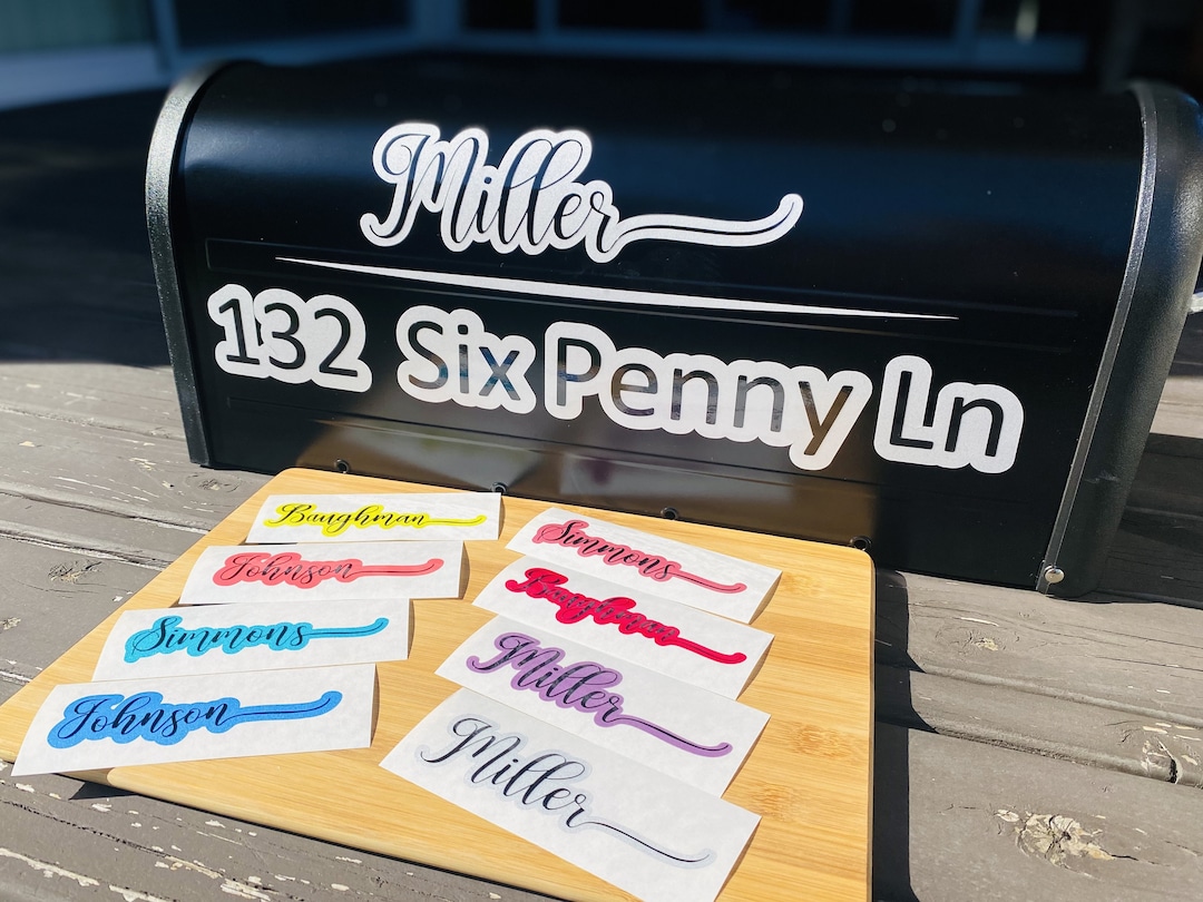 REFLECTIVE MAILBOX NUMBERS, Mailbox Decal, Custom Vinyl Lettering ...
