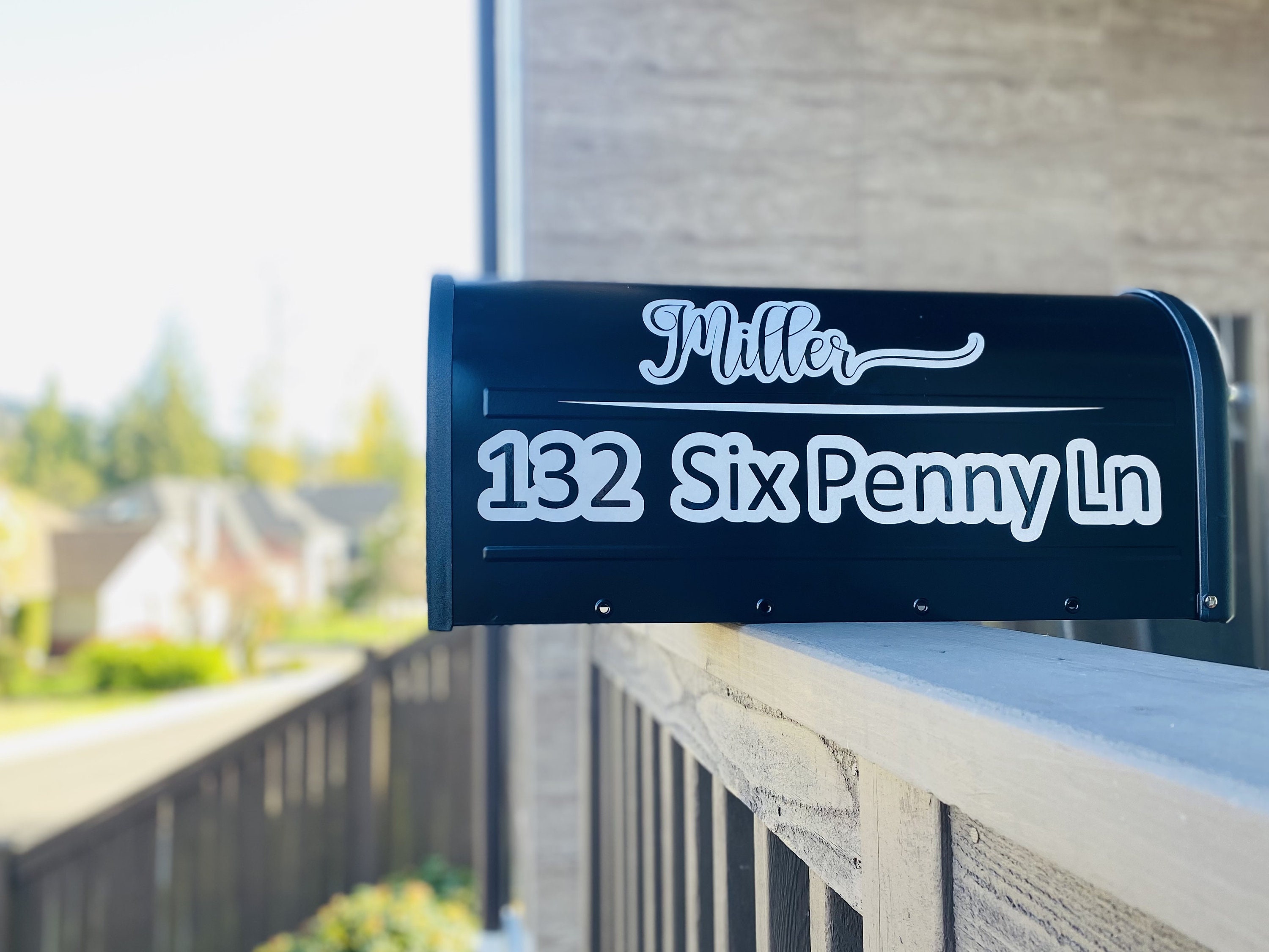 REFLECTIVE MAILBOX NUMBERS, Mailbox Decal, Custom Vinyl Lettering ...