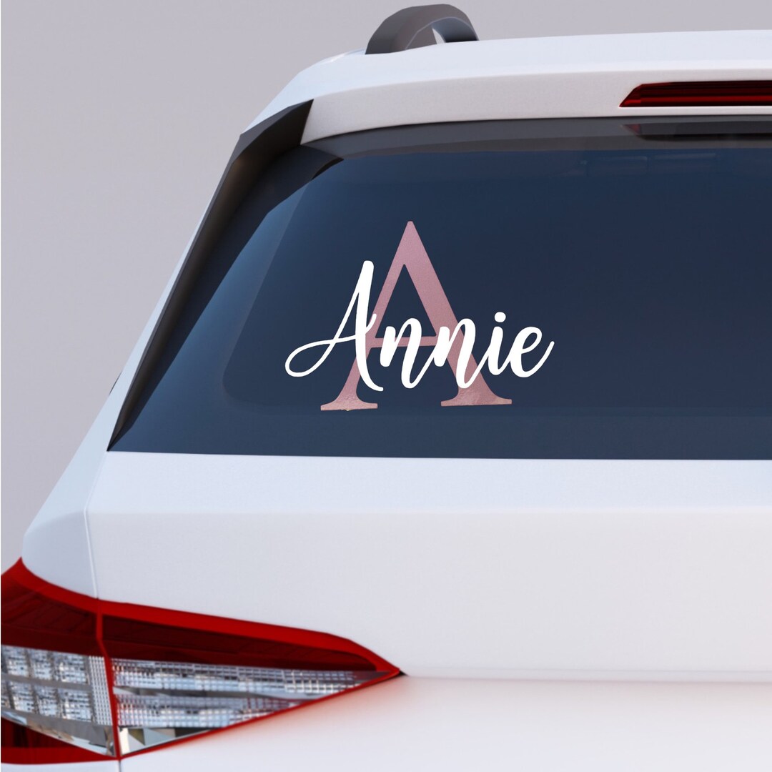 Custom Monogram Car Decal: Personalized Vinyl Name Decal - Etsy