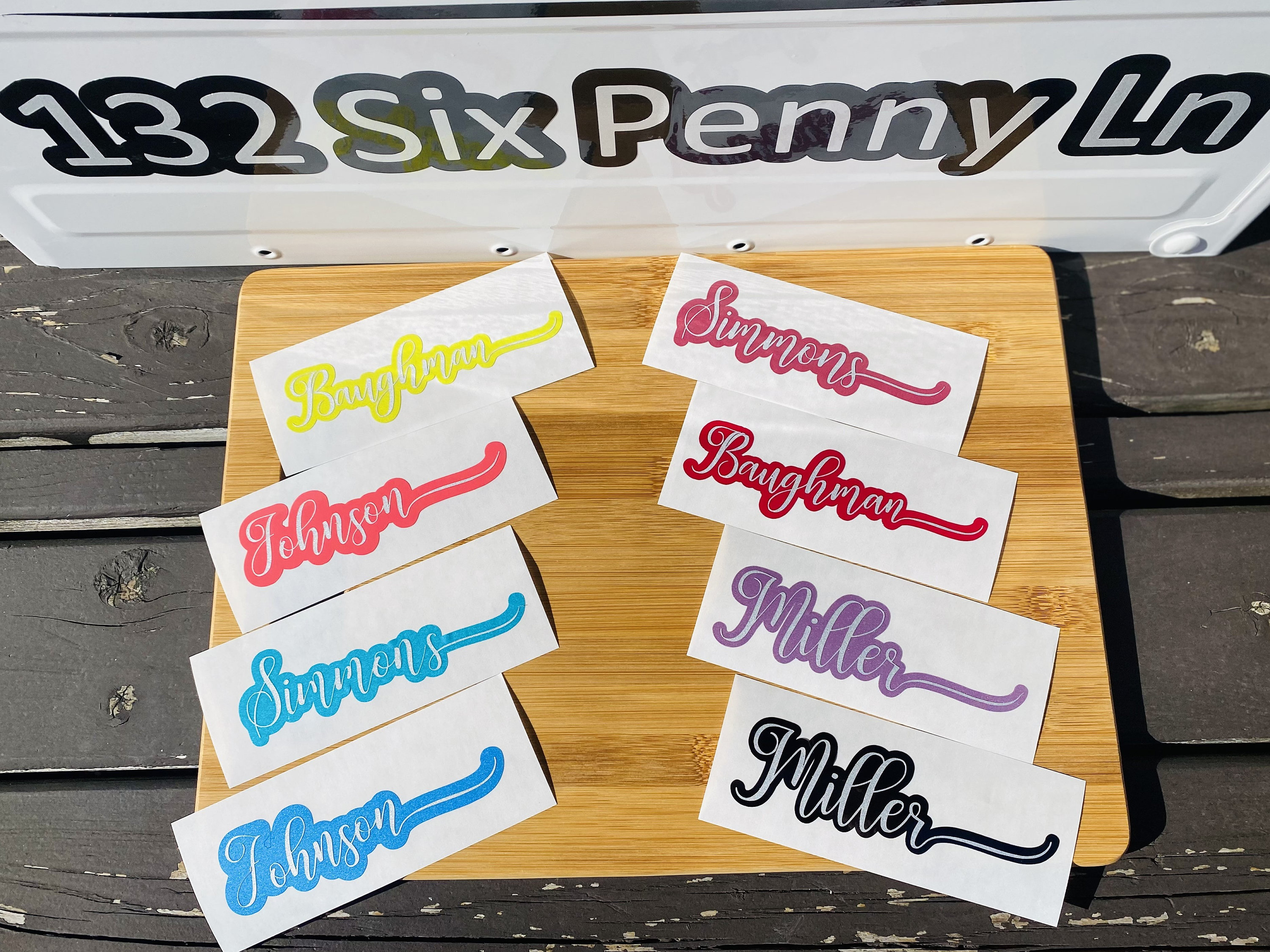 REFLECTIVE MAILBOX NUMBERS, Mailbox Decal, Custom Vinyl Lettering ...