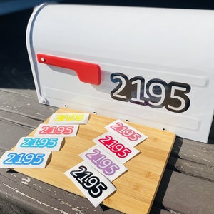 Reflective Mailbox Numbers Decal, Custom House Address Numbers - Etsy