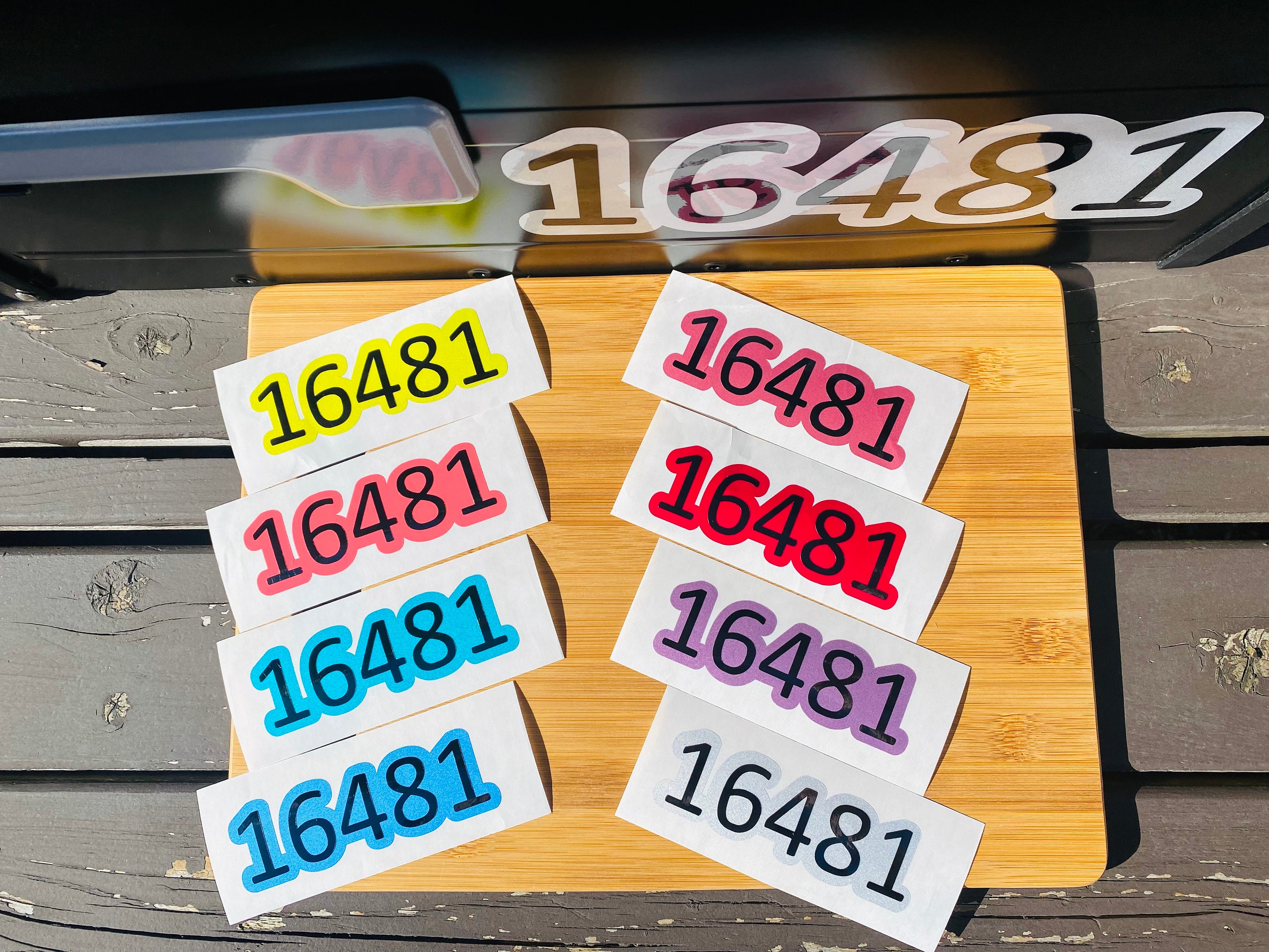 REFLECTIVE MAILBOX NUMBERS, Mailbox Decal, Custom Vinyl Lettering ...