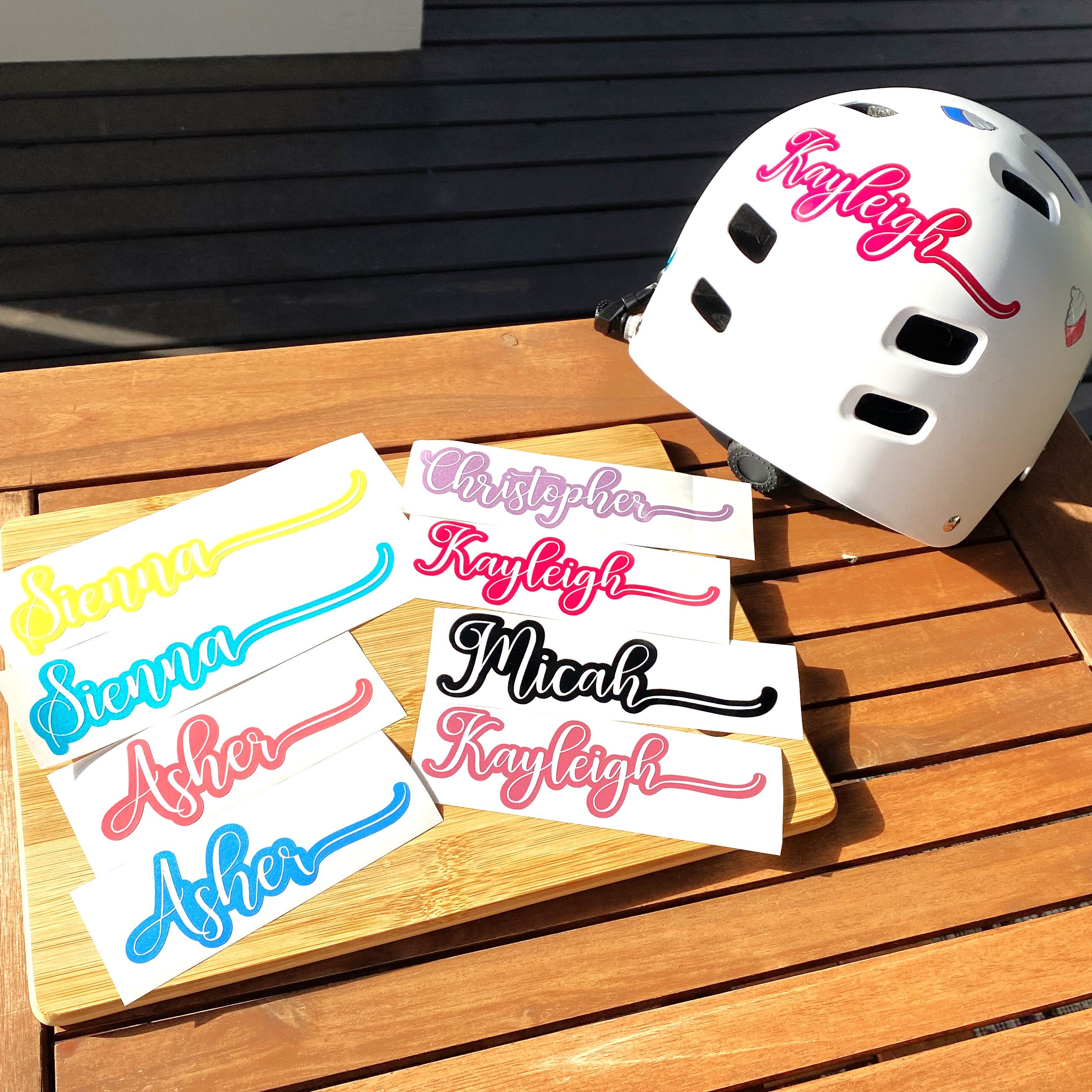 DONUT REFLECTIVE DECAL, Bike Frame Decal, Reflective Helmet Decal ...