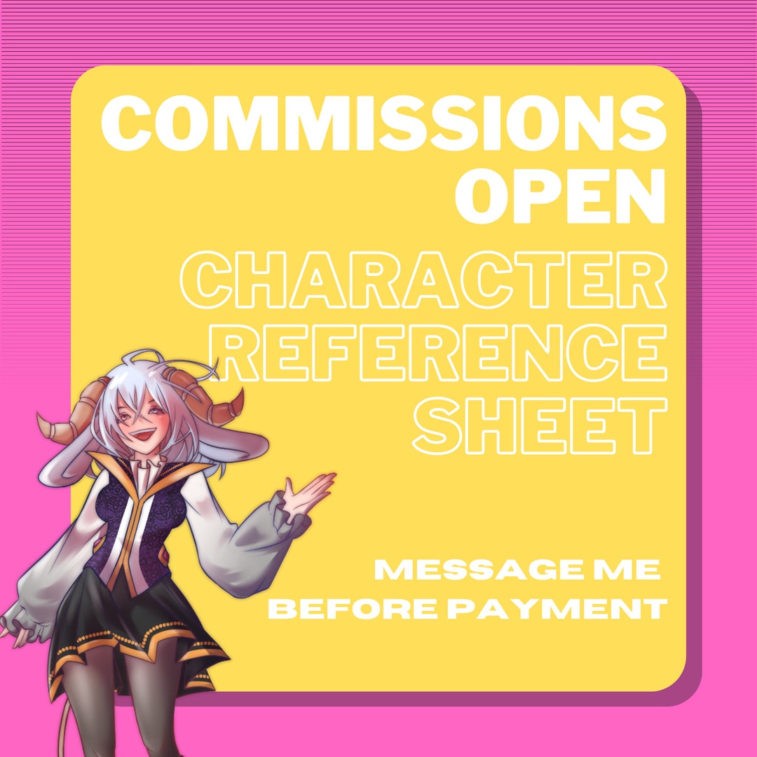 Digital Reference Sheet | Custom Character Sheet (vtubers, Content ... Digital Reference Sheet | Custom Character Sheet (vtubers, Content ...