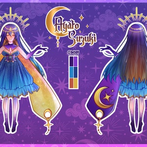 Digital Reference Sheet | Custom Character Sheet (vtubers, Content ...