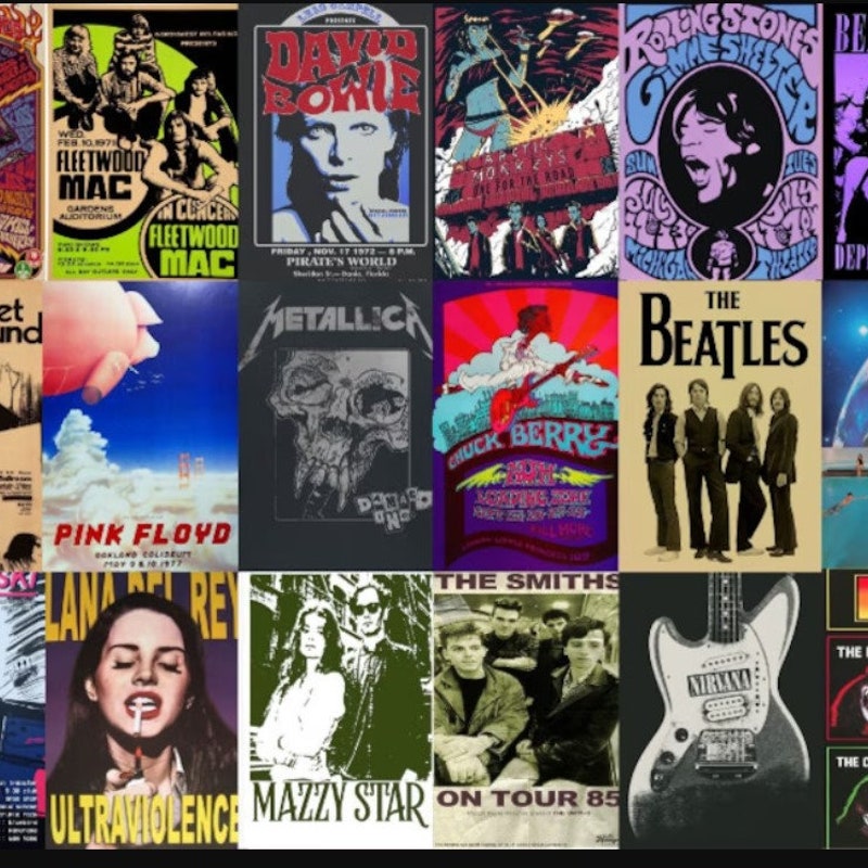 Rock Concert Posters - Etsy