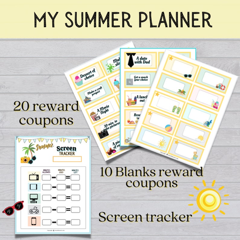 Printable Summer Activity Planner Summer Calendar Summer | Etsy
