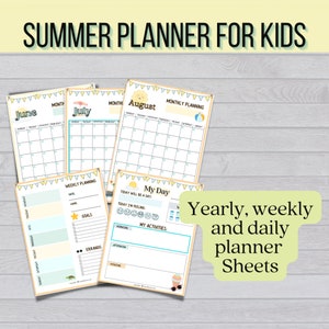 Printable Summer Activity Planner | Summer Calendar | Summer Activities ...