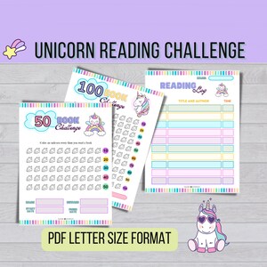Unicorn Reading Log, Kids Reading Log, Summer Reading Tracker, Book ...